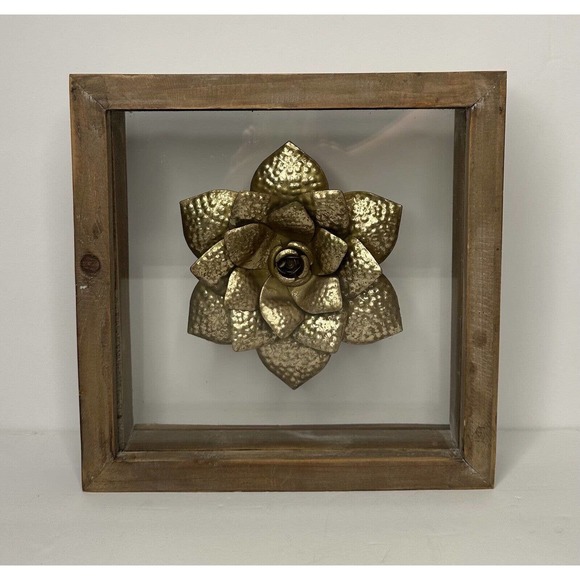 Unbranded | Art | Metallic Gold Bronze 3d Floral Bloom Shadowbox Wall ...